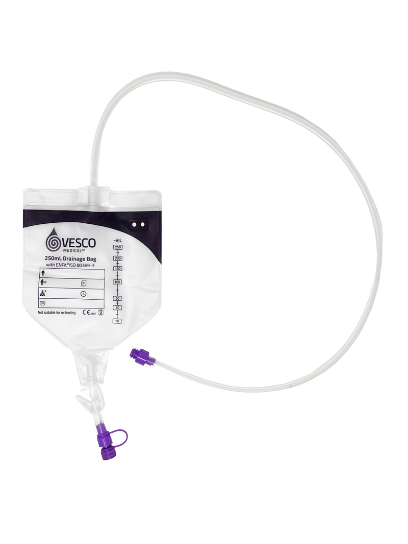 Vesco Medical Enteral Drainage Bag with ENFit Connector (Sterile) - 1p